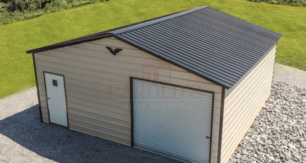 One Bay Metal Garage - Harold’s Steel Buildings